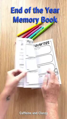 End of the Year Memory Book - Memory book for kindergarten first second ...