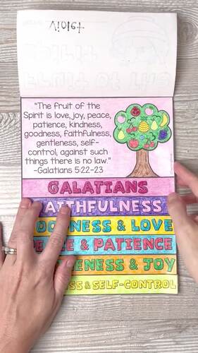 Fruit of The Spirit Bible Flip Book Craft Activity for Christian Sunday ...