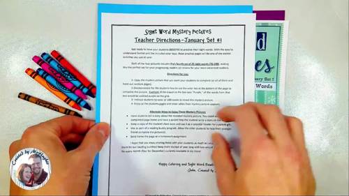 Sight Word Mystery Pictures | January | Winter Mystery Pictures | Set 1