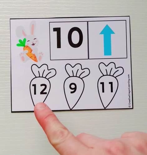 Kindergarten Easter More or Less Numbers 1-20 – Math Center | TPT
