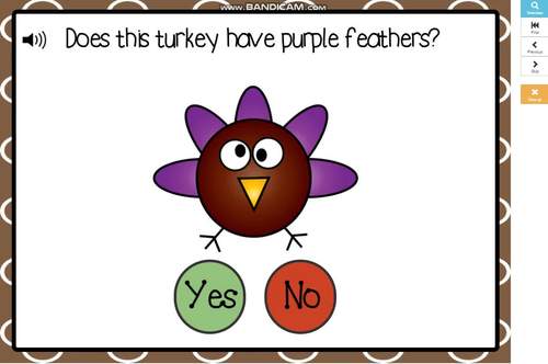 Thanksgiving Yes/No Questions (DIGITAL NO PREP) by SimpleHappyPreschoolFun