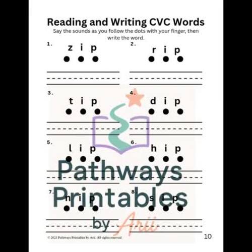 Tap & Write! CVC Word Practice with Sound Dots for Beginning Readers