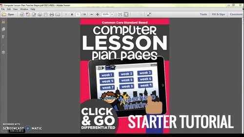 Computer Lab Lesson Plans | Math and Reading | Kindergarten | TpT