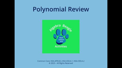 Quadratic Polynomial PowerPoint Review by Algebra Beagle | TPT
