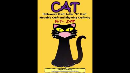 Cat - Halloween Craft, Letter "C" Craft, Movable Craft and Rhyming ...