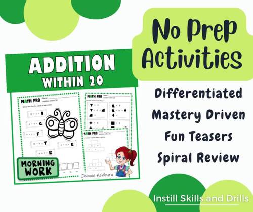 Math Logic Puzzles and Morning Work Activities | 1st Grade Addition ...