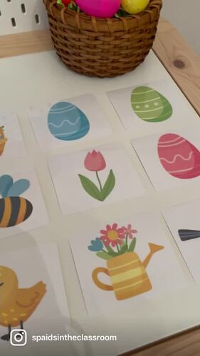 Easter Memory Matching Game | Preschool Vocabulary & Visual Discrimination