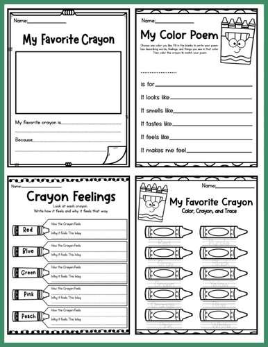 The Day The Crayons Quit Worksheets|The Day The Crayons Quit Activities