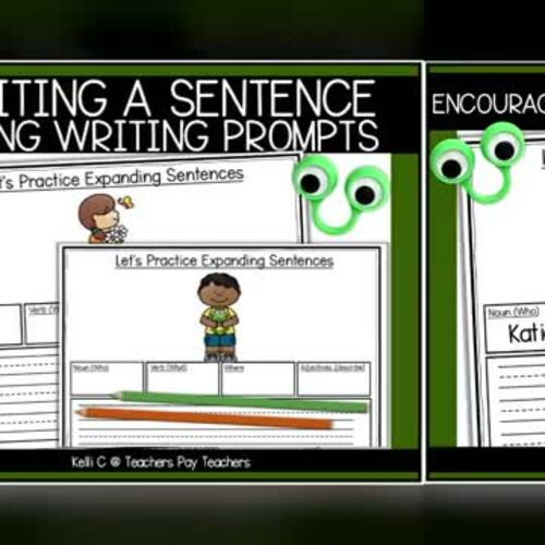 Sentence Writing Activities With Spring Related Picture Prompts by Kelli C