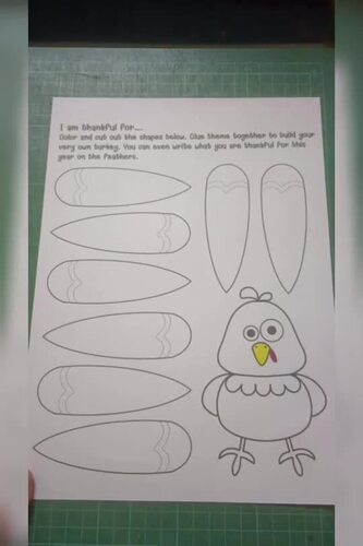 Build-a-Turkey Craft | I Am Thankful For Activity (Cut & Paste) | TPT