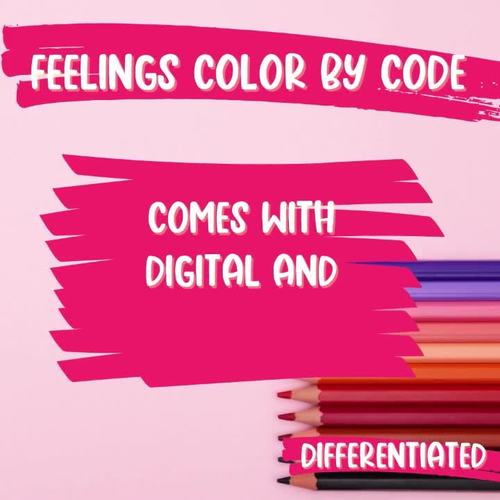 Spring Color by Code Emotions and Feelings Digital and Print SEL ...