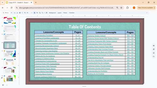 Google Slides Lessons - Ontario The Arts Curriculum - Grade 8 - Visual Arts