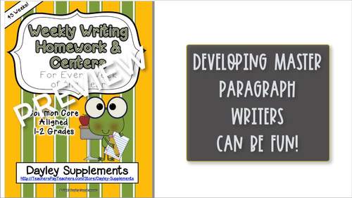 Paragraph Writing | Practice Writing a Paragraph | Full Year | TPT