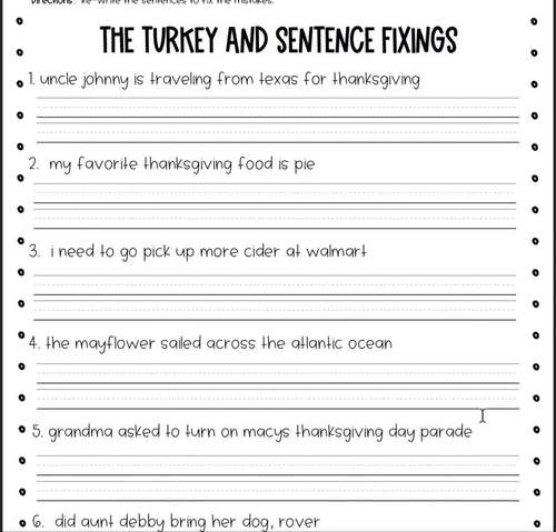 Thanksgiving NO PREP activities - ELA Printables by Teacher Tales of ...