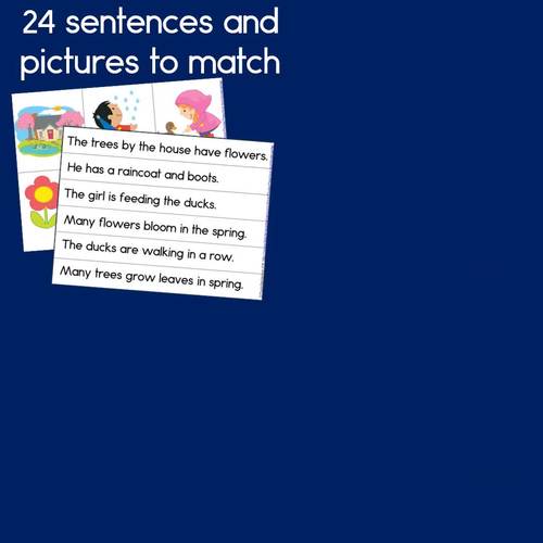 Four Seasons Sentence Picture Match | Reading Comprehension and Writing ...