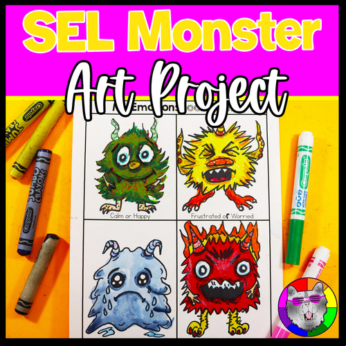 SEL Art Lesson Emotion Monsters Social Emotional Learning Art Project ...