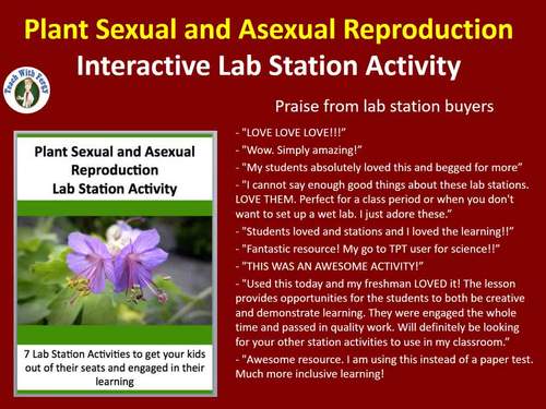Plant Sexual and Asexual Reproduction - 7 Engaging Lab Stations | TPT