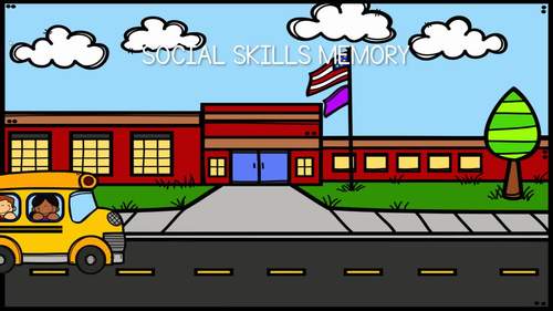 No Prep Digital Social Skills Memory Game by Speech Therapy Plans