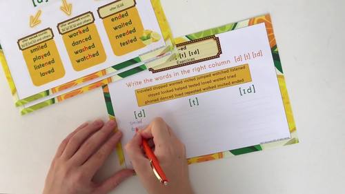 -ed pronunciation Past Simple English ESL/EFL rules worksheets + a game