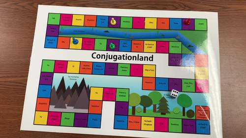 Spanish Printable Conjugation Practice Activity Board Game Works for ...