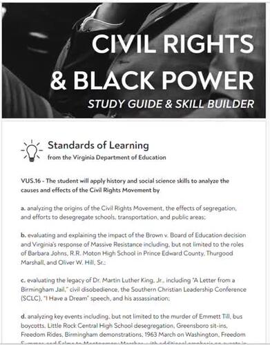 Civil Rights & Black Power: Study Guide and Skill Builder (VUS.16)