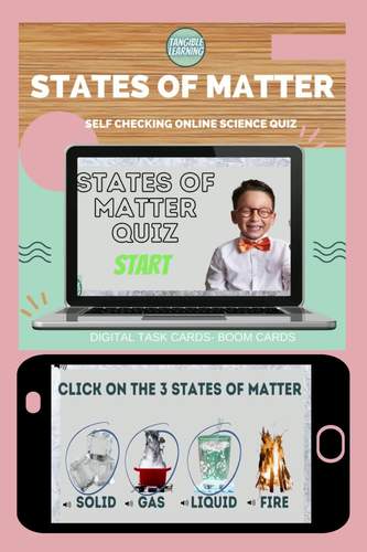 States of Matter Science Digital Boom Card Pack by Tangible Learning