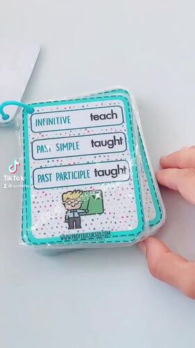 Irregular Verbs Cards | Infinitive + Past Simple + Past Participle ...