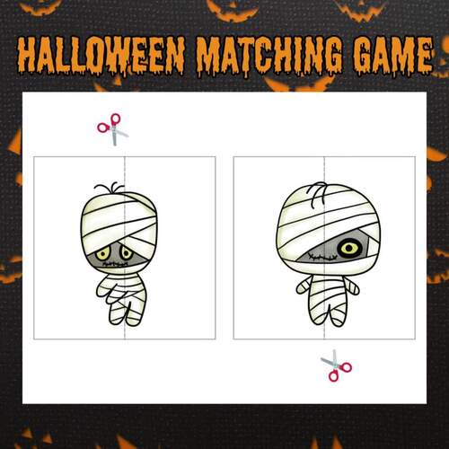 Halloween worksheets 40 Matching game for kids, Printable practice ...