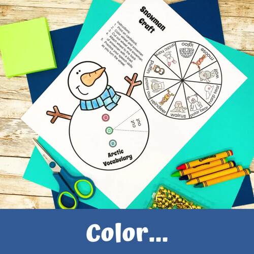 Snowman Winter Craft Speech Therapy Snowman Articulation and Language ...