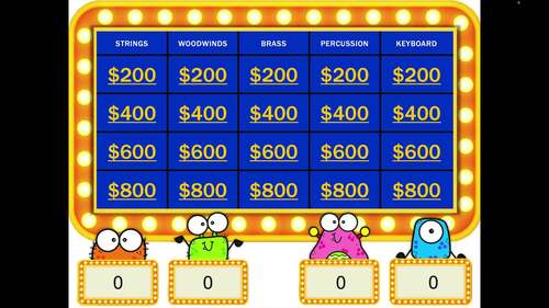 Interactive Orchestra Instruments Families Game Elementary Music Game Show