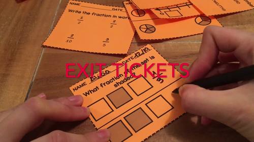 FRACTIONS EXIT TICKETS by ClassWorld | TPT