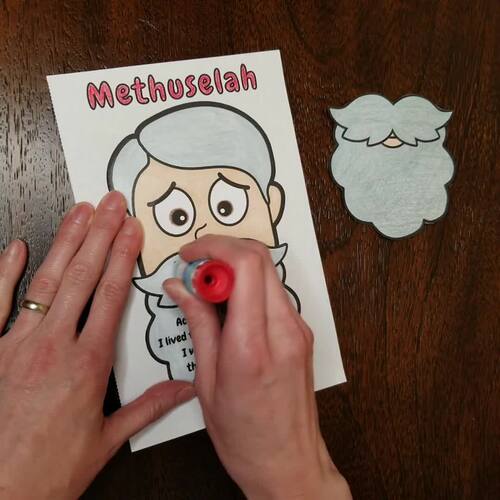 Methuselah Printable Bible Story Craft Kids Sunday School Lesson Church ...