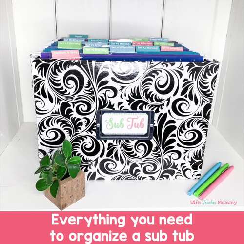 3rd Grade Sub Plans Printable Set #2 by Wife Teacher Mommy | TPT