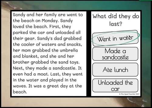 Short Passage Reading Comprehension Boom Cards™ | Deck 20 by Mrs Sped ...