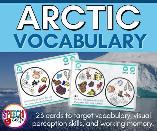 Arctic Vocabulary Words by Speechzella | TPT