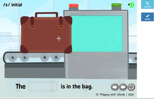 Luggage X-Ray S and Z Articulation Speech Therapy Games - BOOM™ CARDS