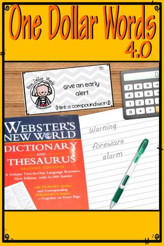 ONE DOLLAR WORDS 4.0 Critical Thinking Because of Mr. Terupt Extension