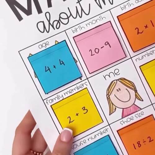 Back to School Maths About Me by Mrs Edgar | TPT