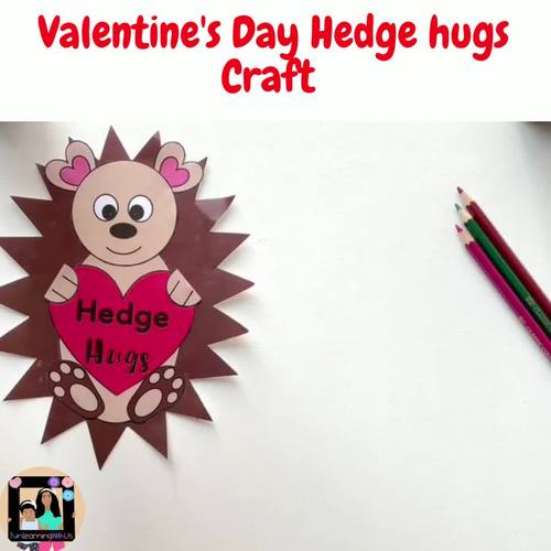 Valentine's Day Hedge Hugs Craft | Hedgehog Craft by Fun Learning With Us
