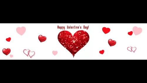 Google Classroom Anime Banner - Happy Valentine Day red hearts | TPT