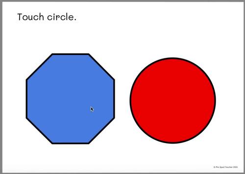Receptive Language Shapes Field of 2 to errorless #13 by Mrs Sped Teacher