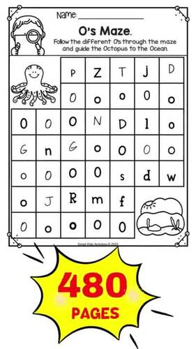 Back to School Kindergarten Reading Intervention Alphabet Letter Activities