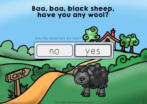 Nursery Rhyme Counting Baa Baa Black Sheep BOOM LEARNING CARDS Activity