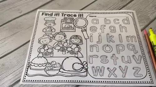 I SPY Letters! NOVEMBER Alphabet Literacy Center for Letter Recognition