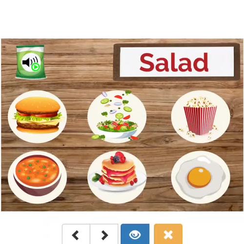 Food Digital Vocabulary Game | Speech Therapy Task Cards | Distance ...