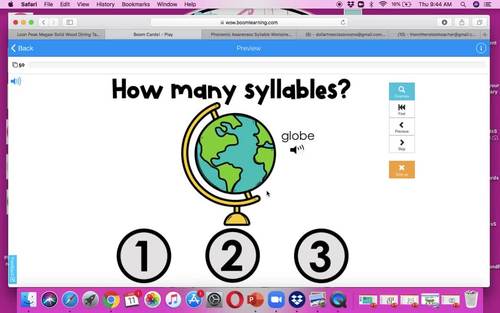 How many syllables? Phonemic Awareness Boom Cards™ for Distance Learning