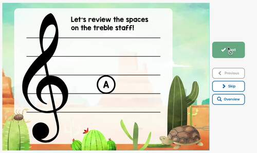 Hide and Seek Drag and Drop Notes on the Staff Elementary Music Game