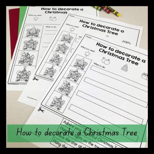 How To Decorate A Christmas Tree | Sequencing Worksheets & Digital ...