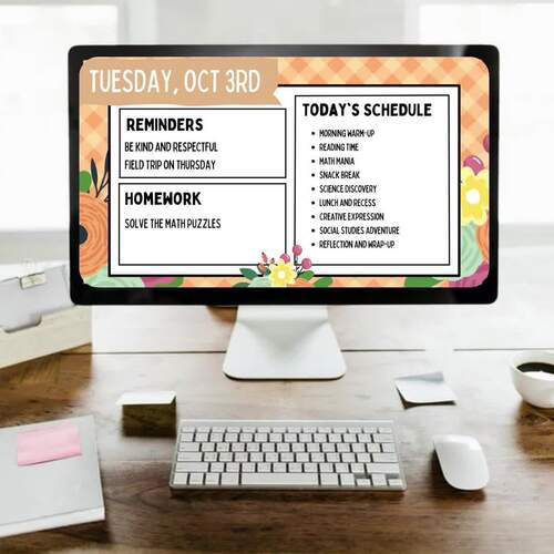Fall Slide Templates Daily Agenda Morning Meeting Google Slides Powerpoint
