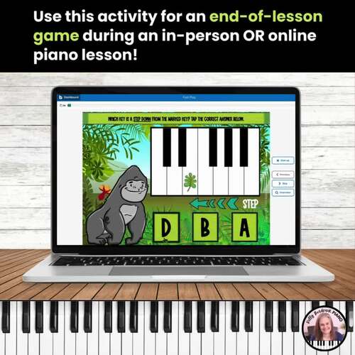 Steps and Skips Piano Intervals Digital BOOM™ Cards Activity with ...